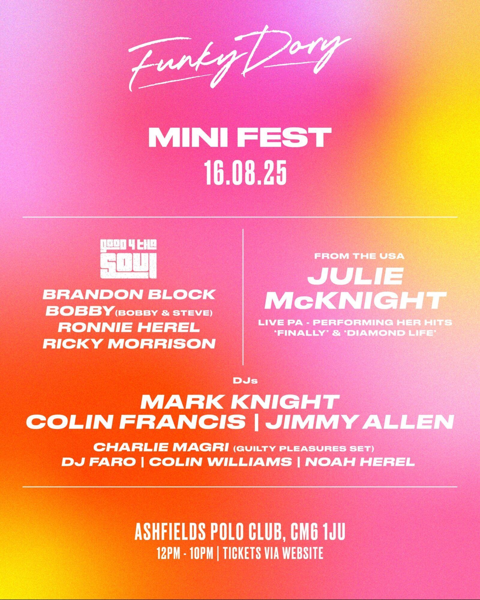 Funky Dory Mini Fest - Sat 16th August 2025