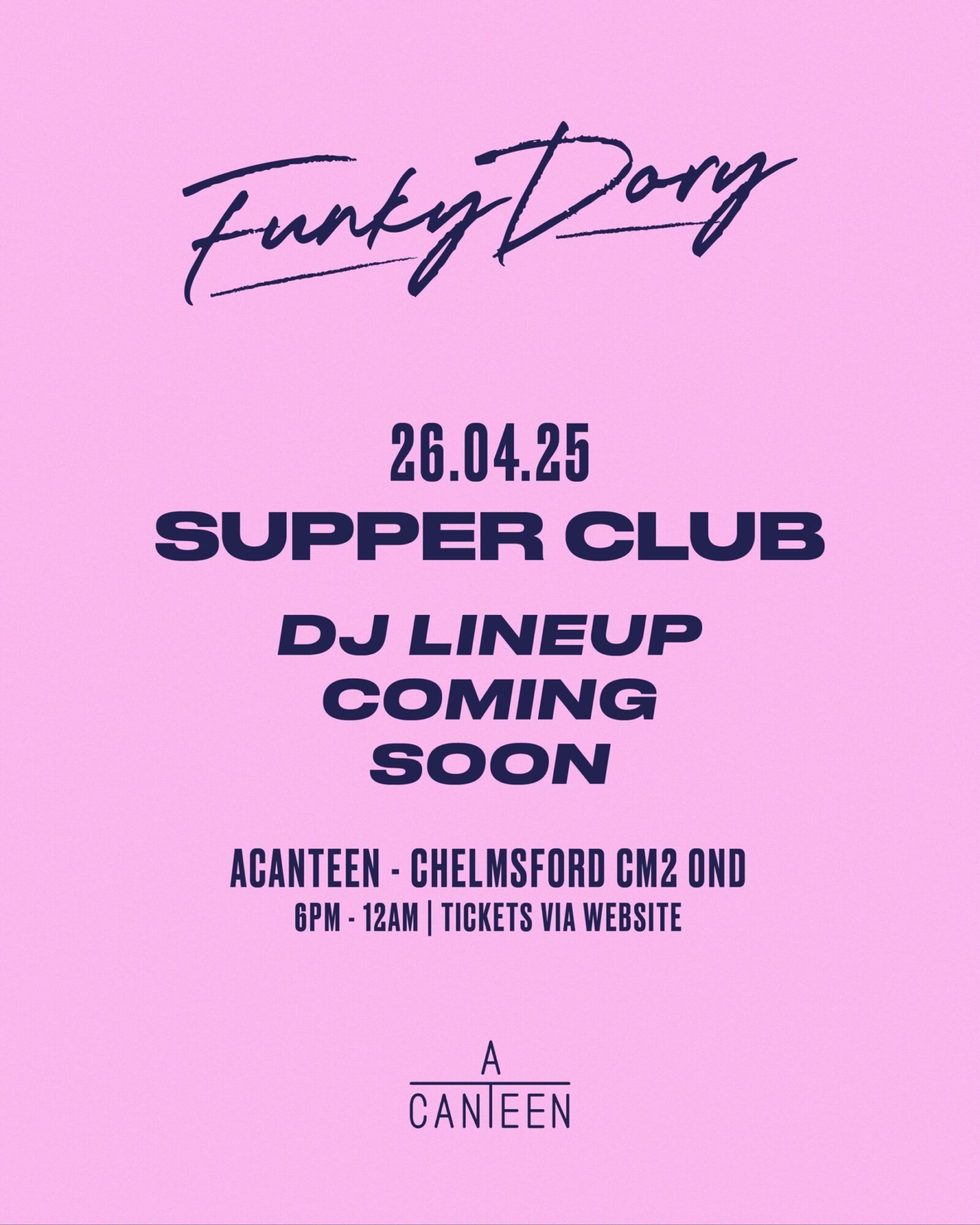 Funky Dory Supper Club - 26 April 2025